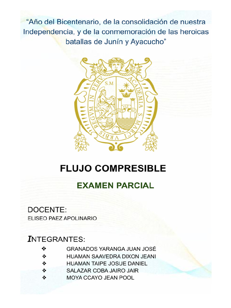 Primera Practica de Flujo Comprensible | PDF | Boquilla | Número de Mach