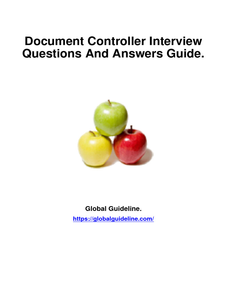 Document Controller Interview Questions and Answers 22192 | PDF | World Wide Web | Internet & Web
