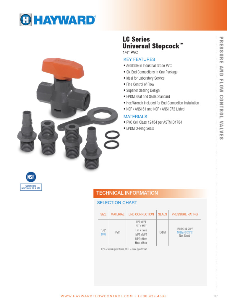 LC Series Universal Stopcock: Key Features | PDF | Pipe (Fluid ...