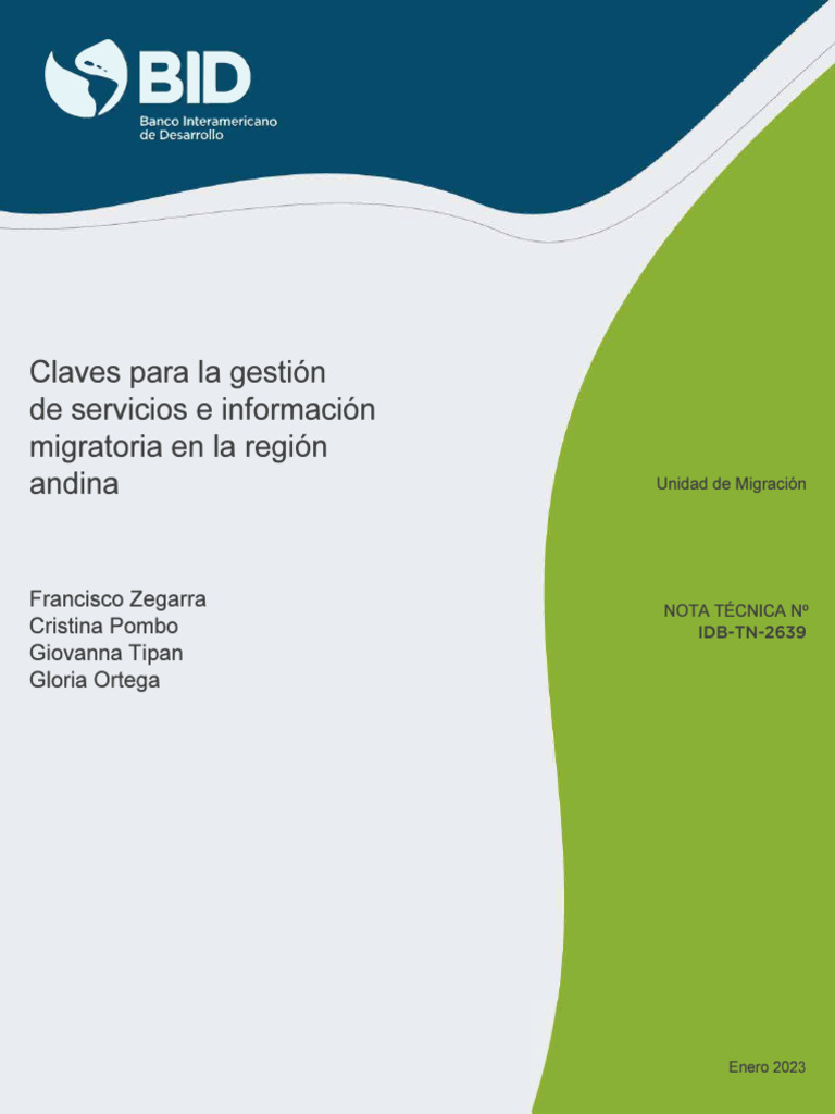 Glaves para La Gestion Region Andina | PDF | Migración humana | Venezuela
