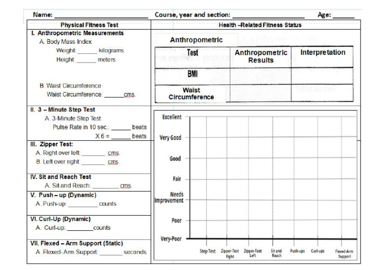 PFT Health Related Fitness Test | PDF