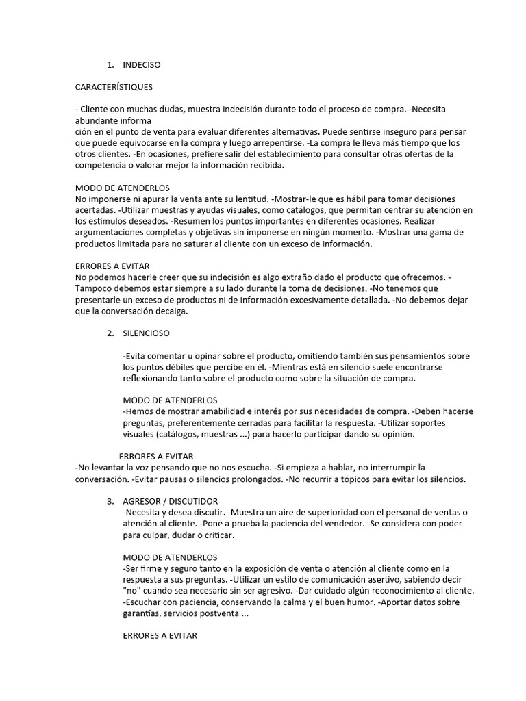 Guía para Atender Tipos de Clientes | PDF | Toma de decisiones