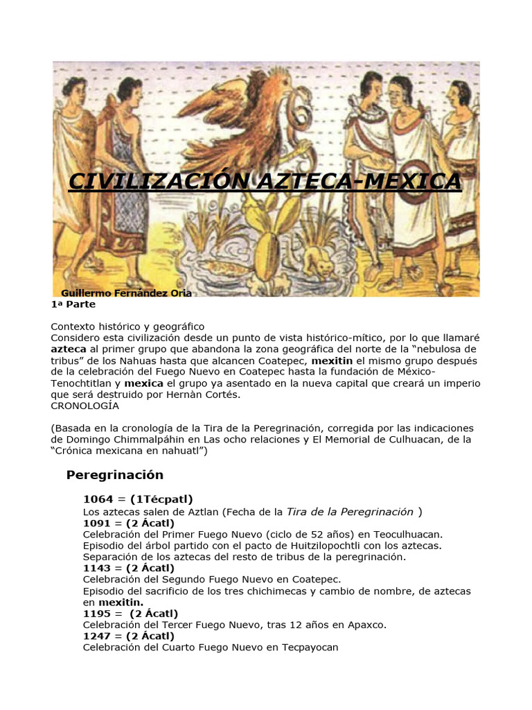 Civilización Azteca Mexica1 | PDF | Cultura de las Americas | azteca