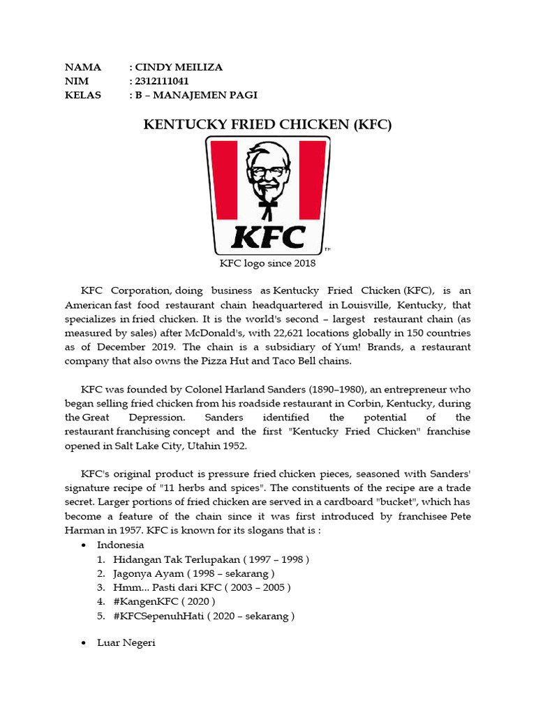 KFC Description - Big | PDF