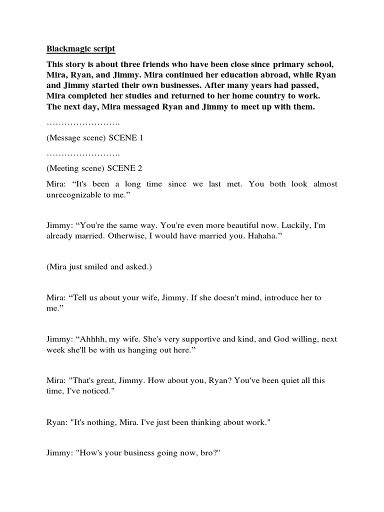 Blackmagic Script | PDF