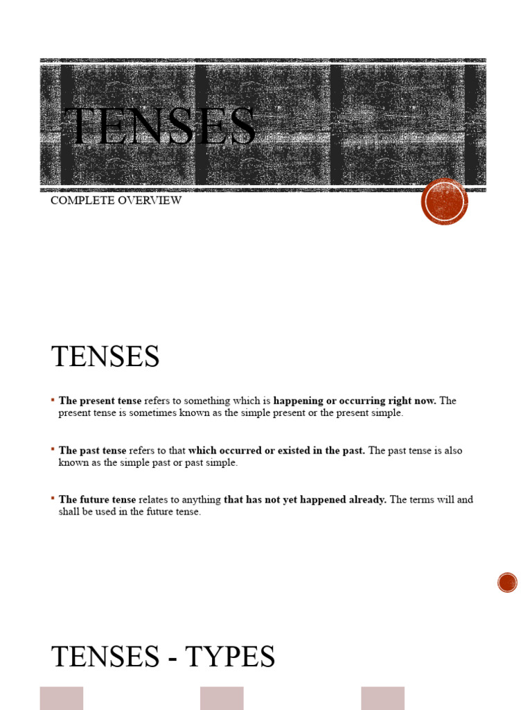 Comprehensive Guide to English Tenses | PDF | Perfect (Grammar ...