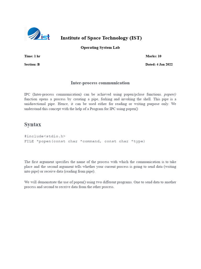 OS - Lab - Task (11 Jan 2023) | PDF | Software Development | Computing