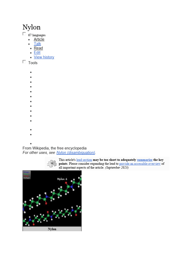 Nylone | PDF | Nylon | Textiles