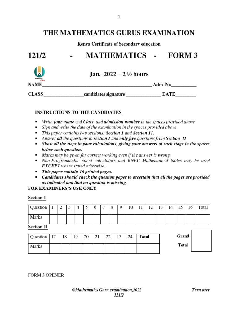 GURUFORM 3 pp2 | PDF | Circle | Triangle