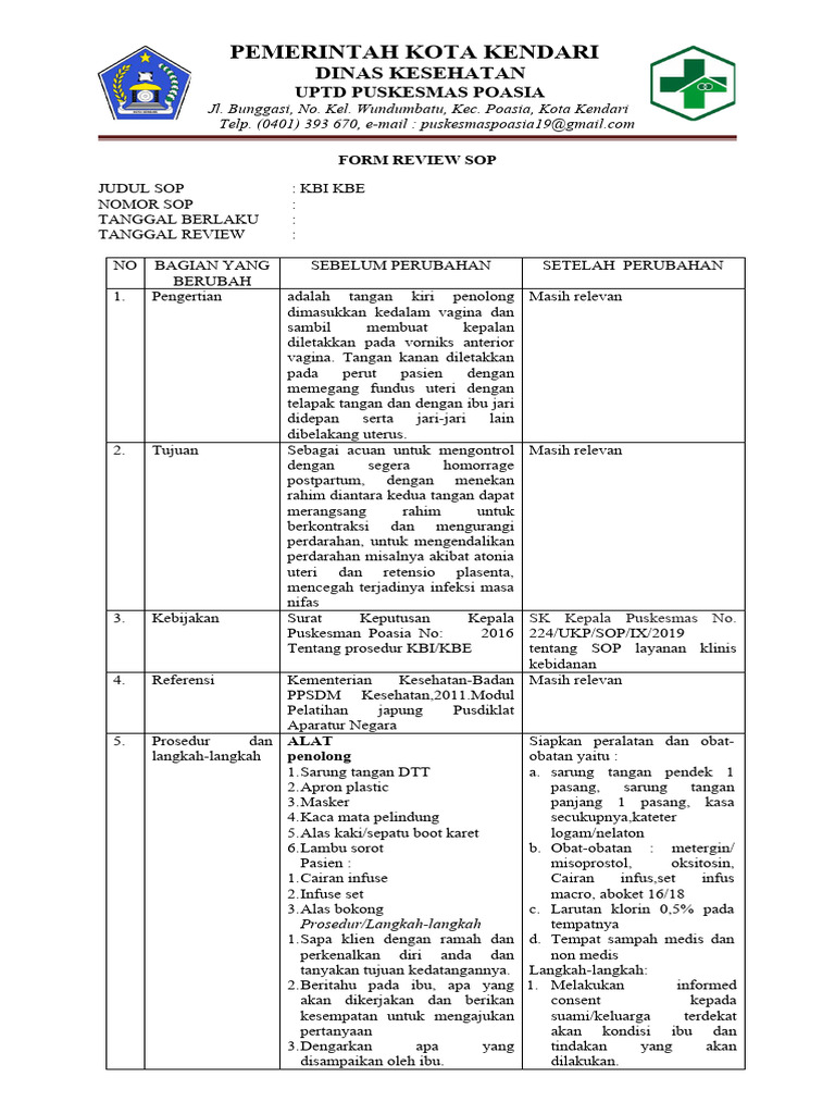 Prosedur KBI dan KBE dalam Kebidanan | PDF | Pengembangan Diri