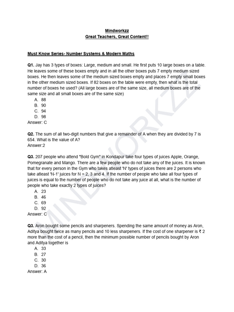 Number+Systems+ +Modern+Maths | PDF | Mathematics