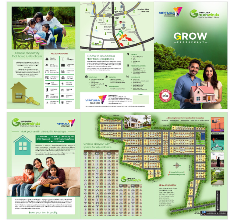 Call@9885753545.Virtusa Green Winds Venture Kadthal Town, Open Plots | PDF