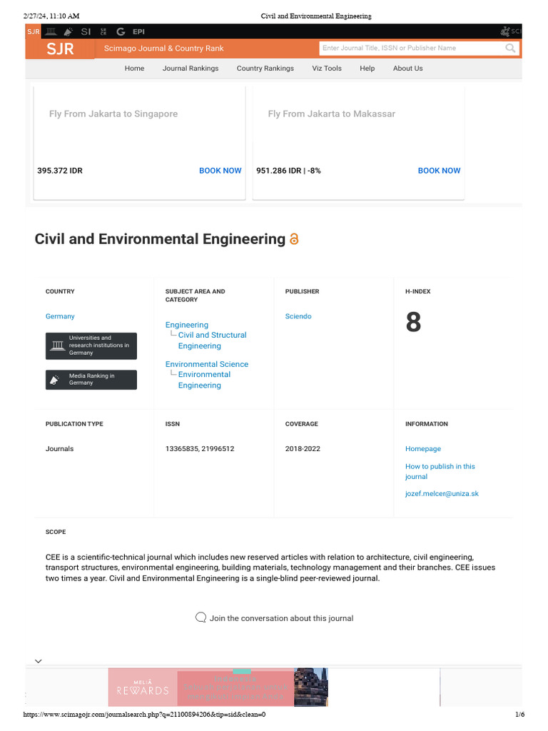 Civil and Environmental Engineering | PDF | Citation | Information Science