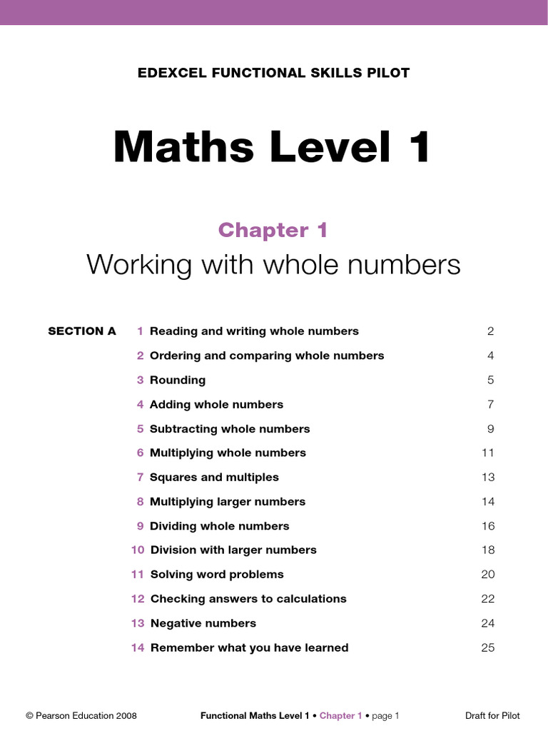 Maths Level 1 - Chapter 1 Learner Materials | PDF | Multiplication ...