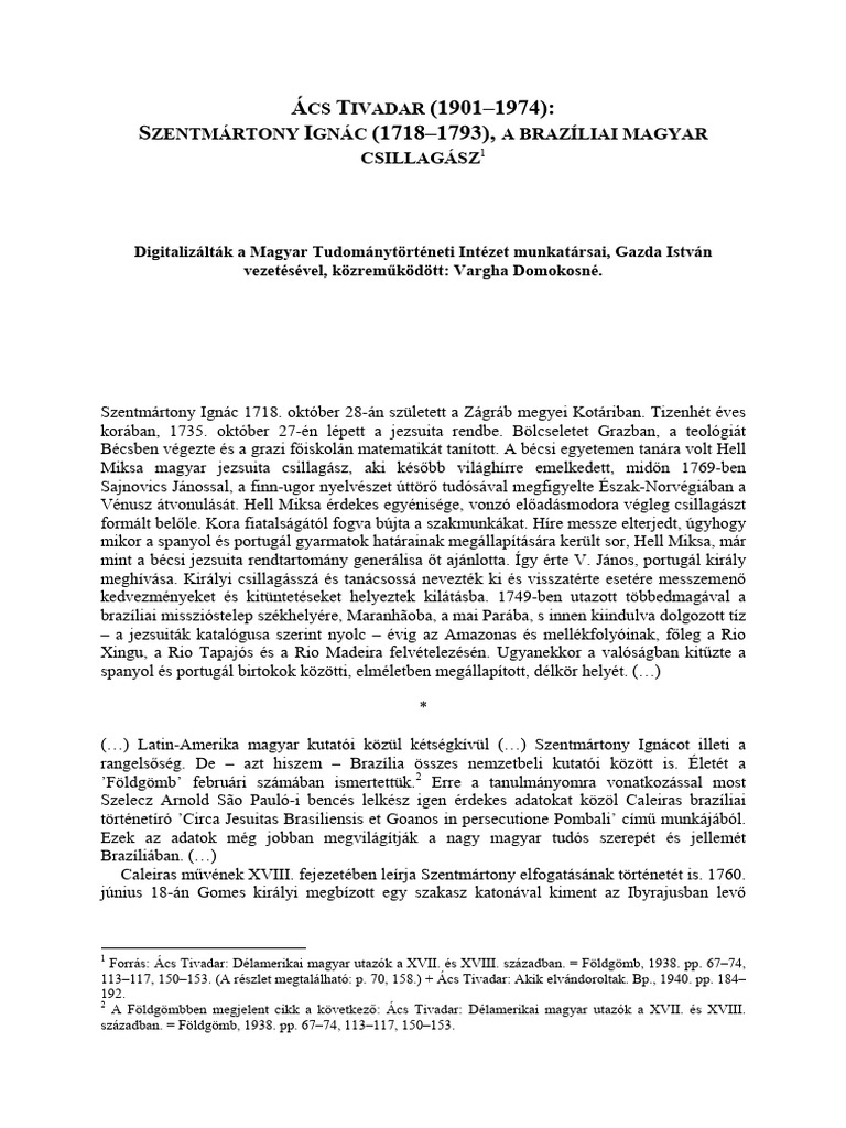 Acs Szentmartony Csill | PDF