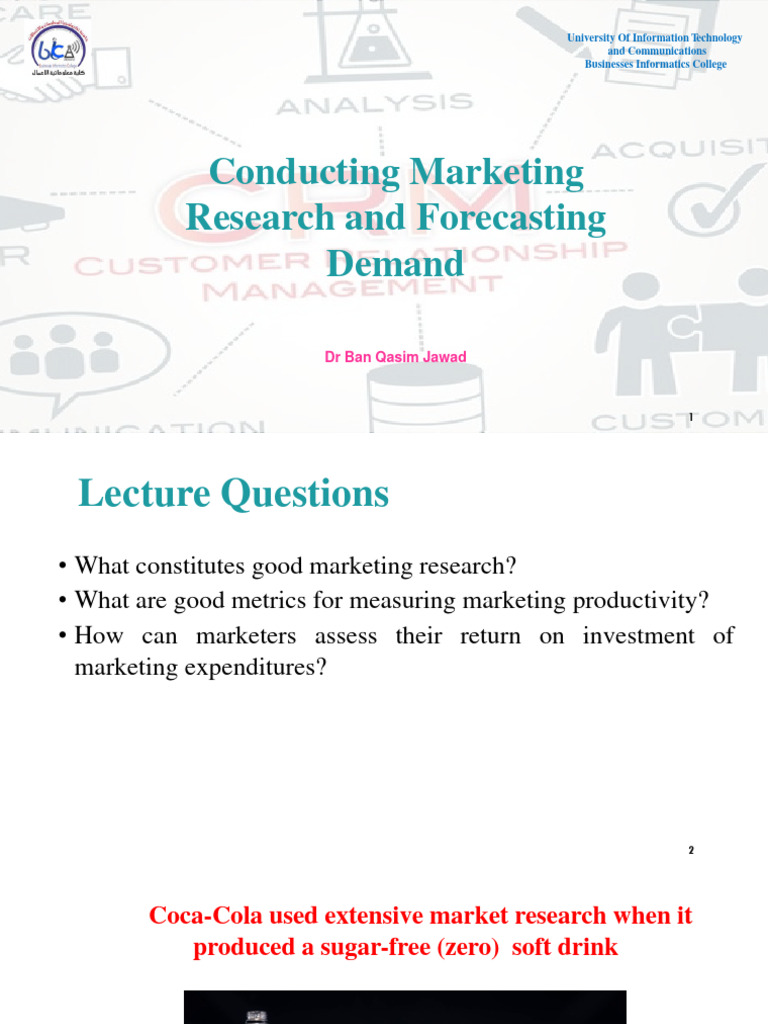 Lecture 5 Conducting Marketing Research and Forcasting Demand - 2 | PDF ...