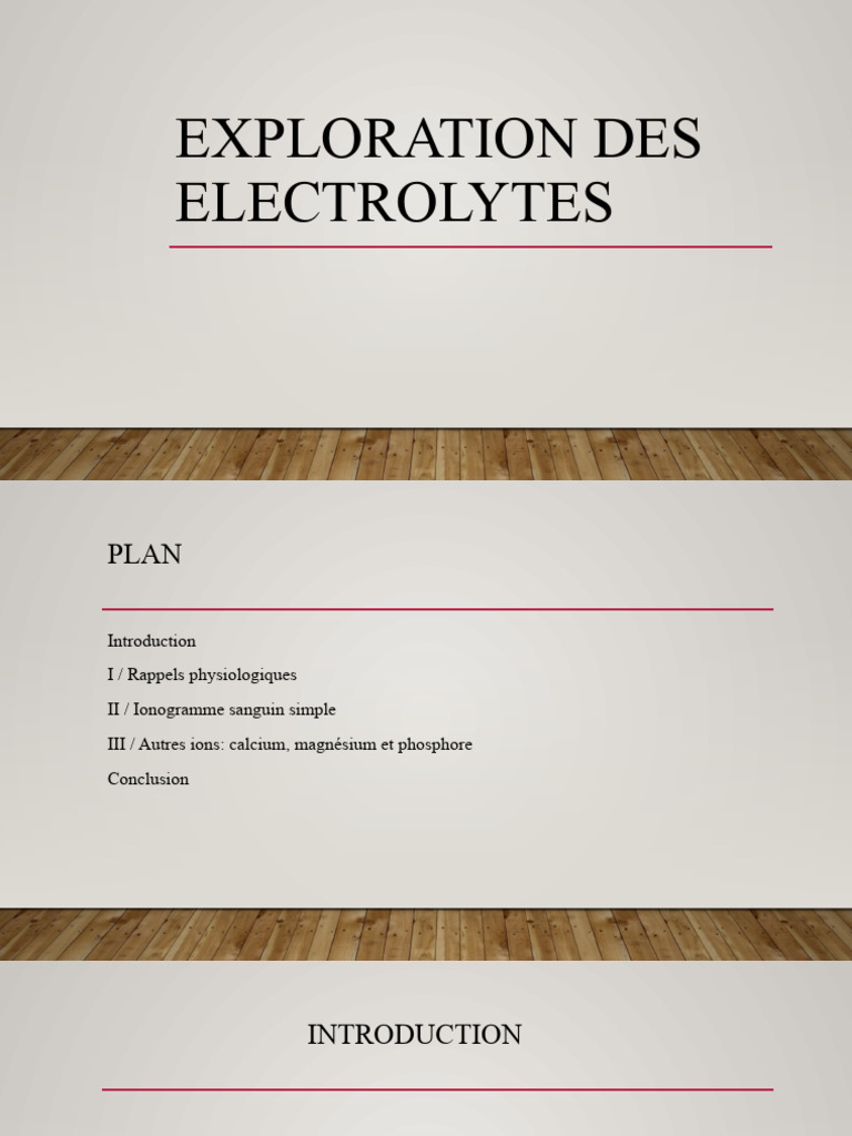Exploration des Électrolytes et Ionogramme | PDF | Osmose | Membrane ...