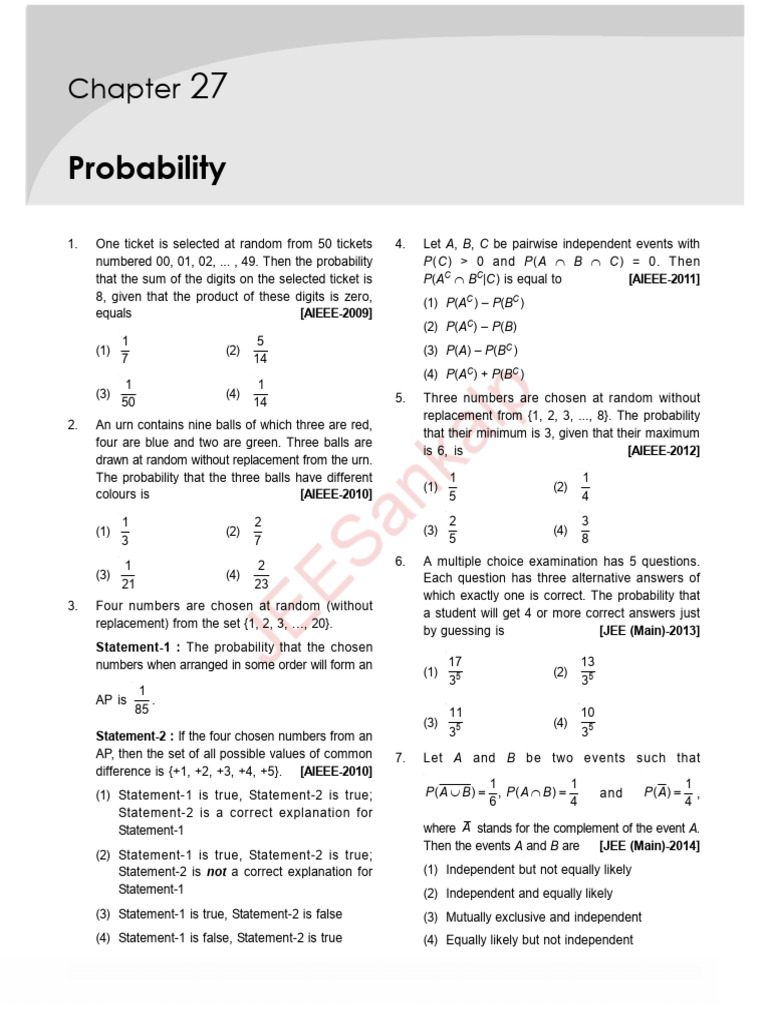 27.probability Watermark | PDF | Probability | Probability Distribution