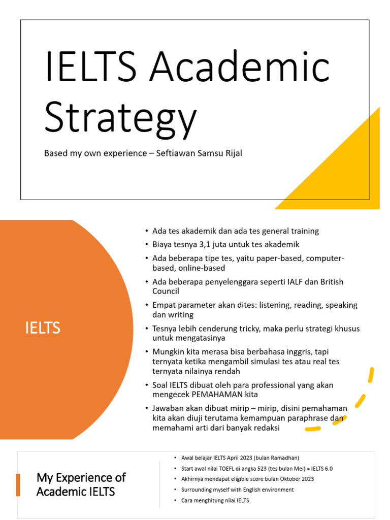 IELTS Strategy | PDF | International English Language Testing System ...