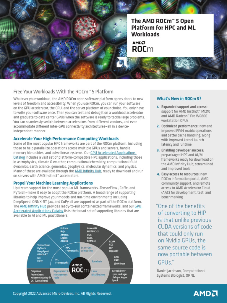 The Amd Rocm 5 Open Platform For HPC and ML Workloads | Download Free PDF | Software Development ...
