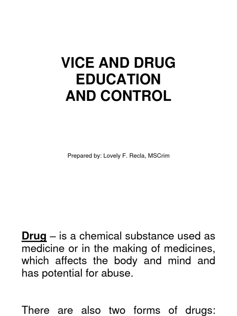 Mva Drug Education | National Education
