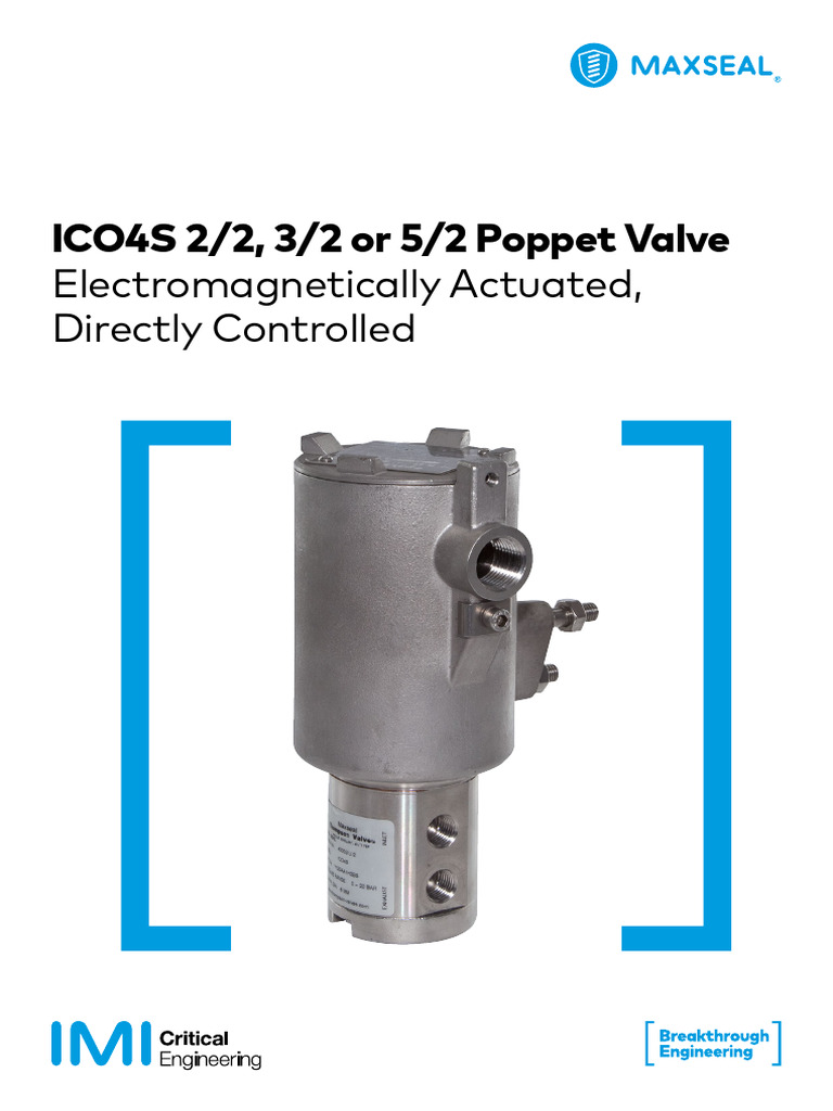 ICO4S Data Sheet | PDF | Valve | Gases