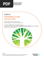 Cambridge o Level Syllabus June 2025 | PDF