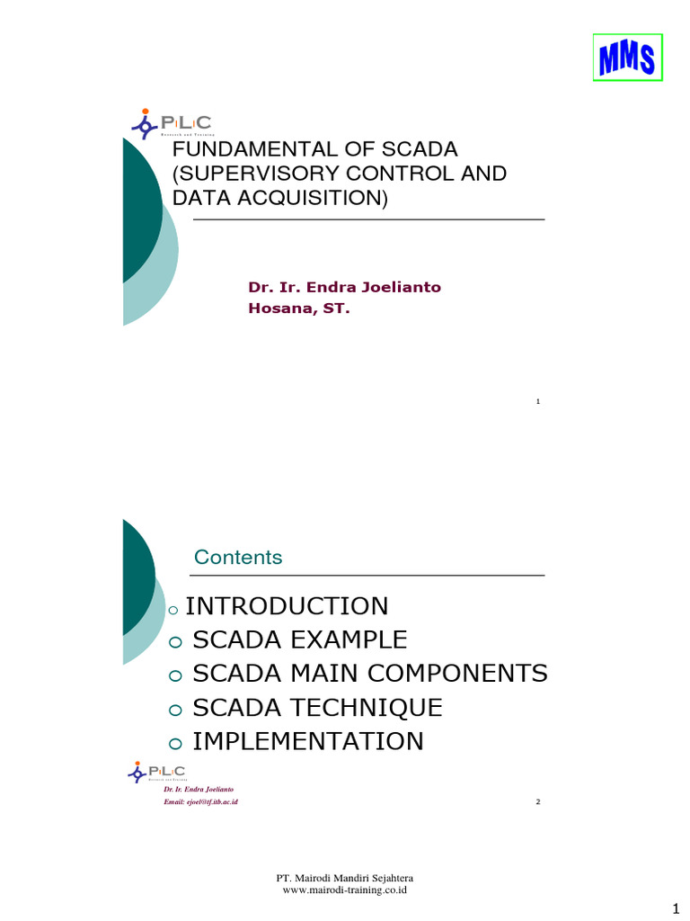 Fundamental of Scada (Supervisory Control and Data Acquisition) | PDF | Scada | Computer Network