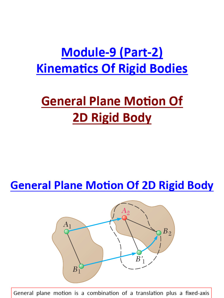2D Rigid Body General Plane Motion | PDF | Acceleration | Euclidean Vector
