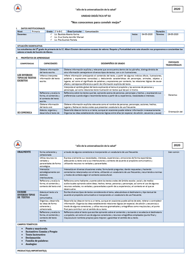 Pu2020 Com P2u2 | PDF | Información | Caso de carta