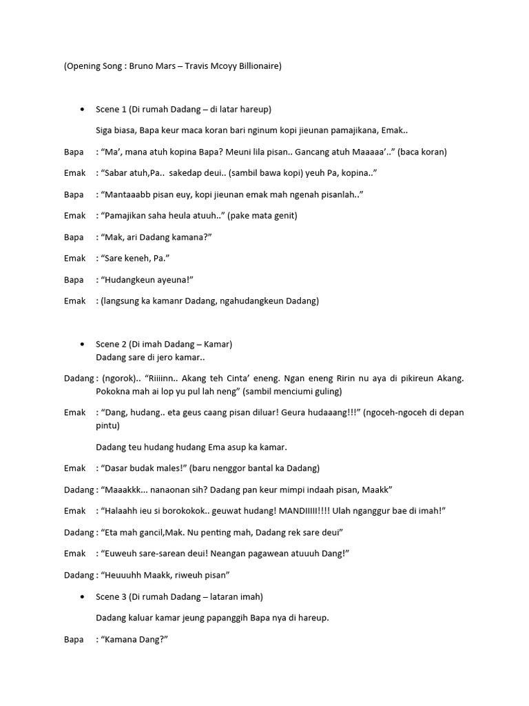 Naskah Drama Sunda | PDF