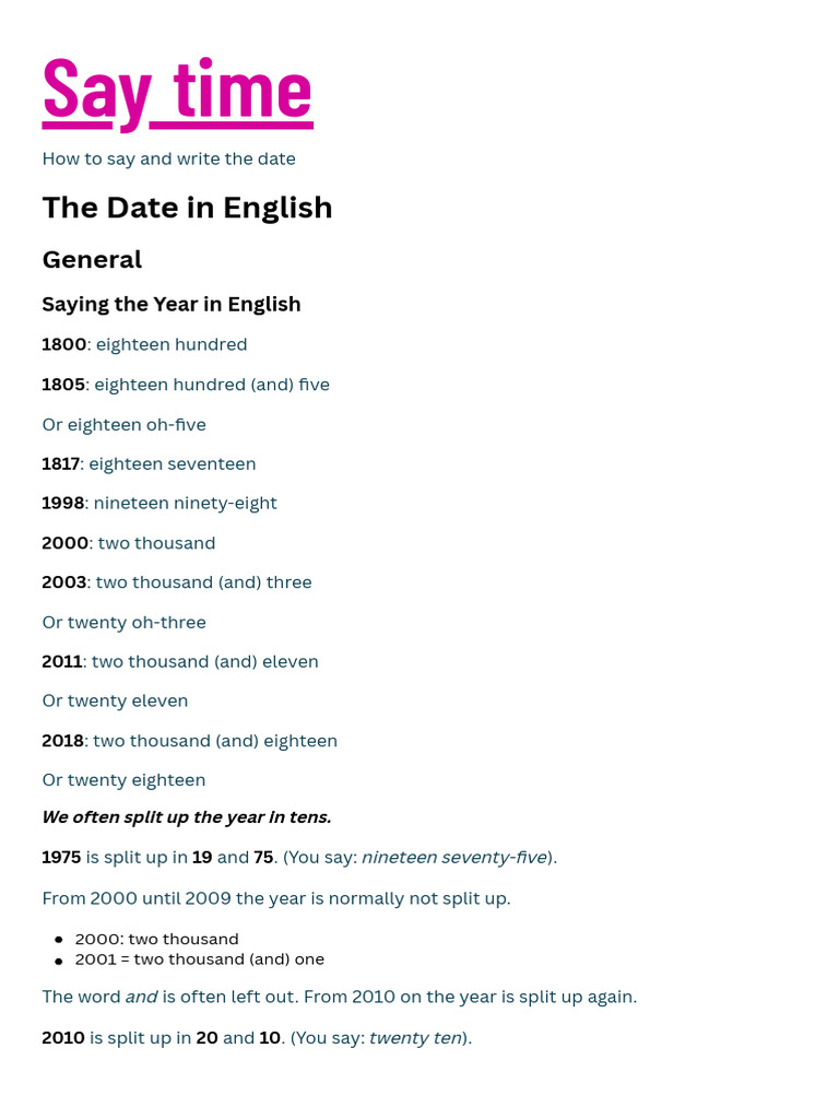 Say Time | PDF | Recall (Memory) | Memory