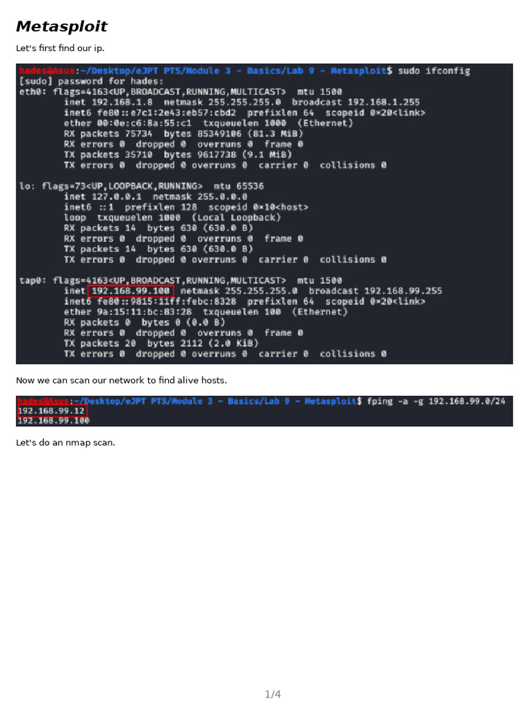 Metasploit | PDF