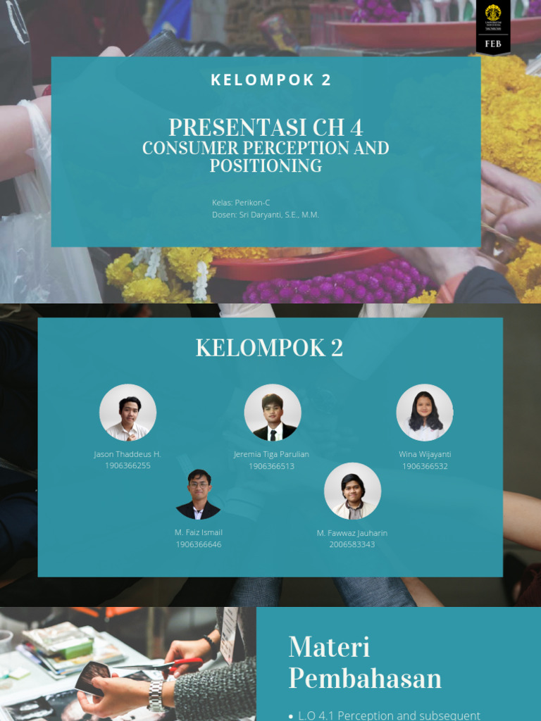 Kelompok 2 - Chapter 4 Consumer Perception and Positioning | PDF