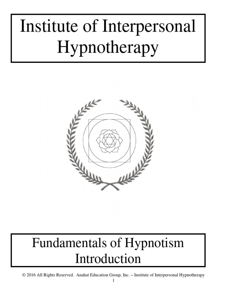 Fundamentals of Hypnotherapy Modalities | PDF | Hypnosis | Hypnotherapy