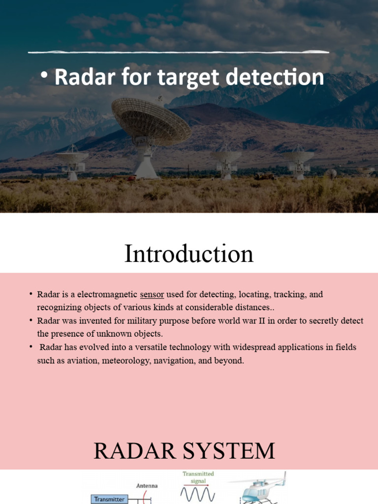 Radar Target Detection | PDF | Radar | Machine Learning Radar Target Detection | PDF | Radar | Machine Learning