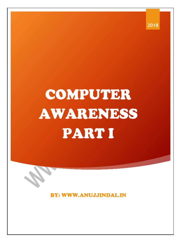 Computer Awareness 2018 Part 1 | PDF | Computer Data Storage | Read Only Memory