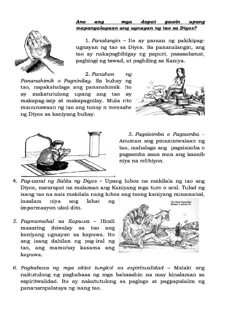 Grade 10 ESP Worksheet | PDF