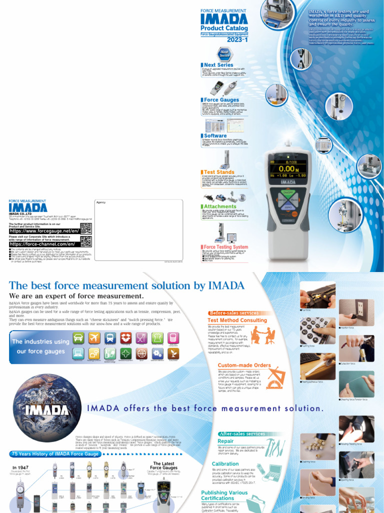 IMADA Force Gauge Catalog 2023 | PDF