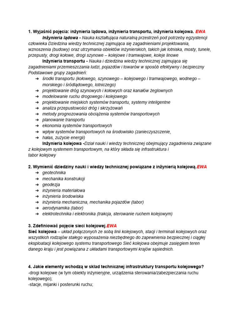 Bryja Opracowanie Pytań | PDF