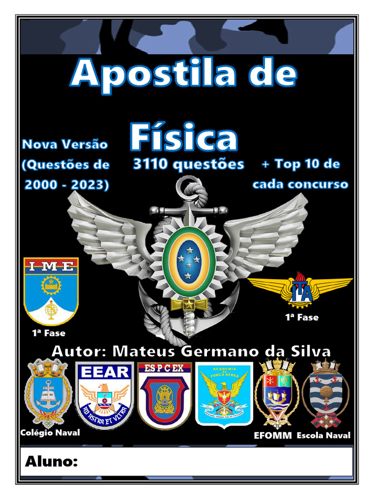 Apostila de Física - Nova Versão - (CN, EAM, EEAr, EsPCEx, AFA, EFOMM ...
