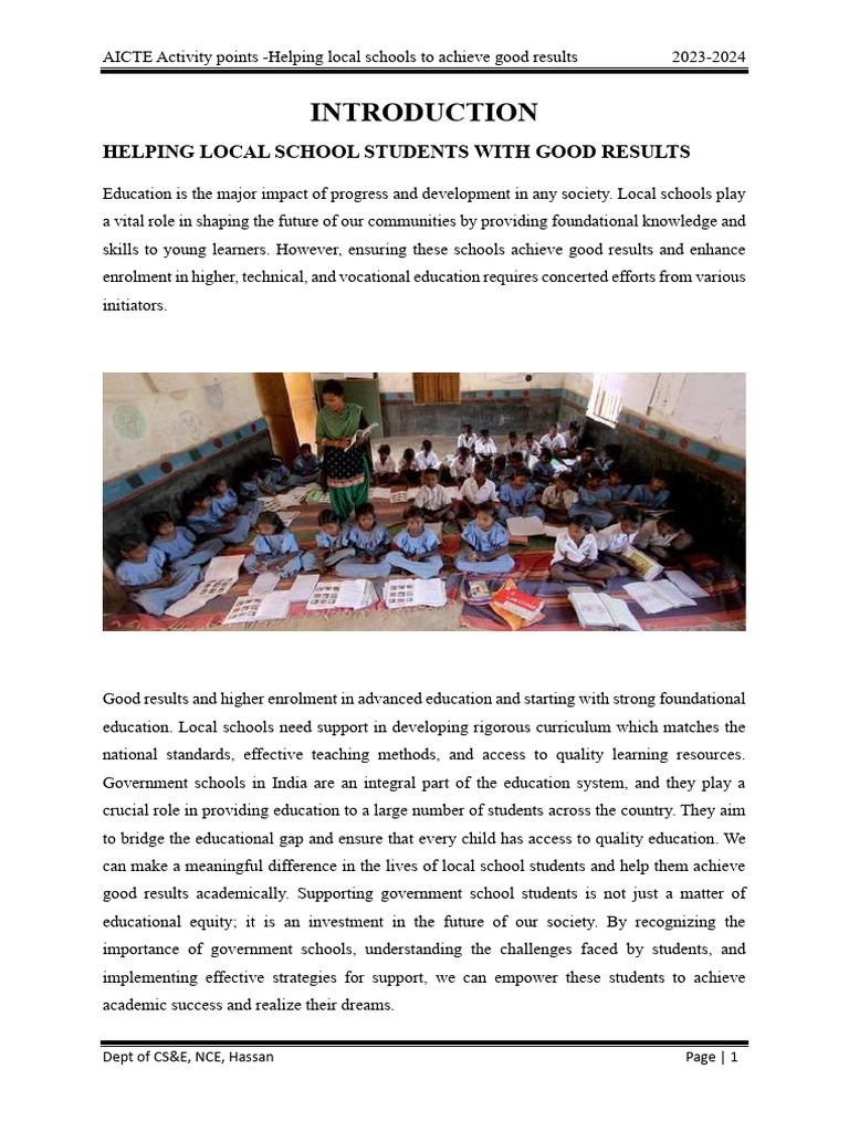 Aicte Report-3 School PDF | PDF