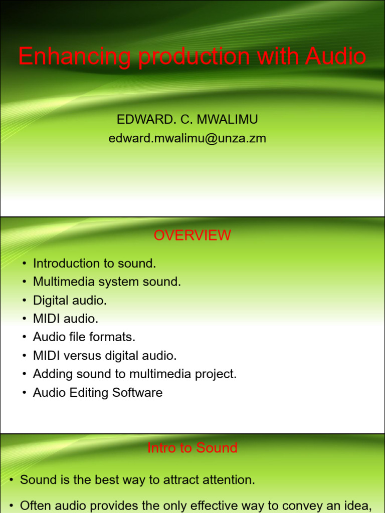 Enhancing Production With Audio | PDF | Digital Audio | Data Compression