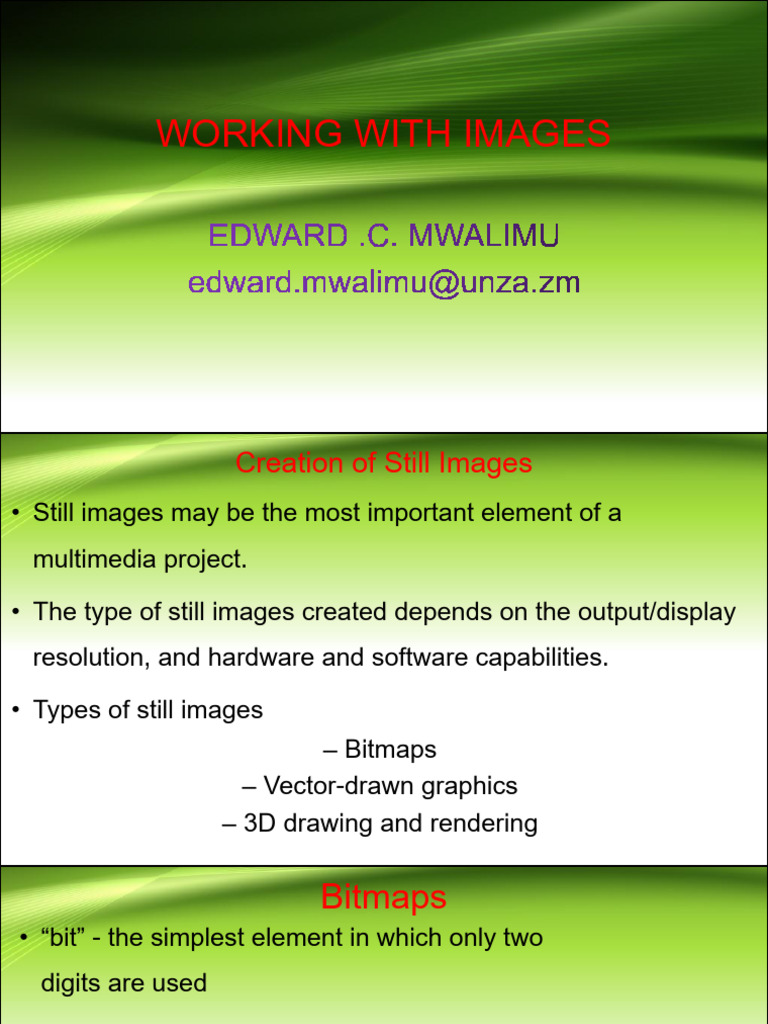 Working With Images | PDF | Data Compression | Color