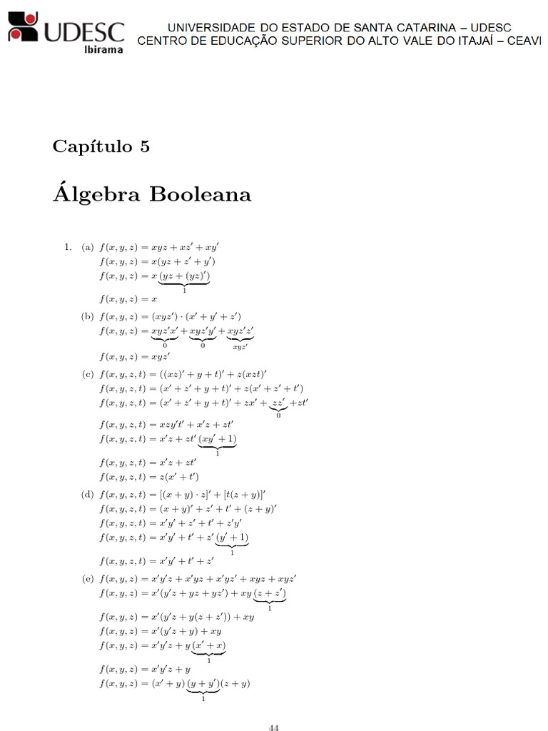 Algebra Boleana | PDF