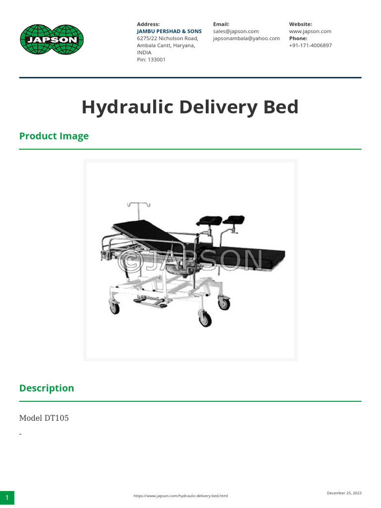 JAPSON (Hydraulic Delivery Bed) | PDF