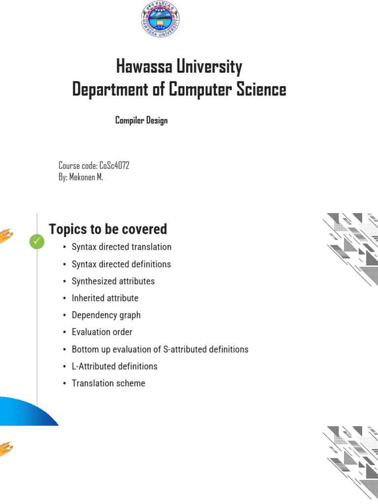 Unit 4 - Syntax Directed Translation | PDF | Parsing | Compiler