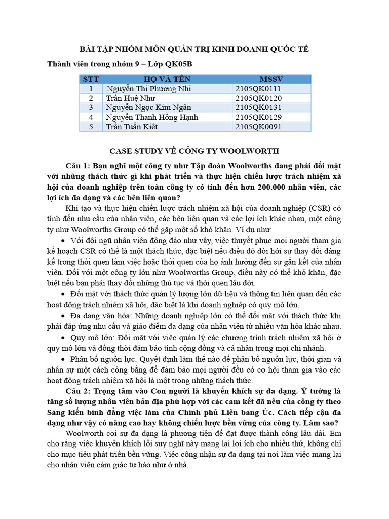 BT Nhom Nho QTKDQT - Nhom 9 | PDF