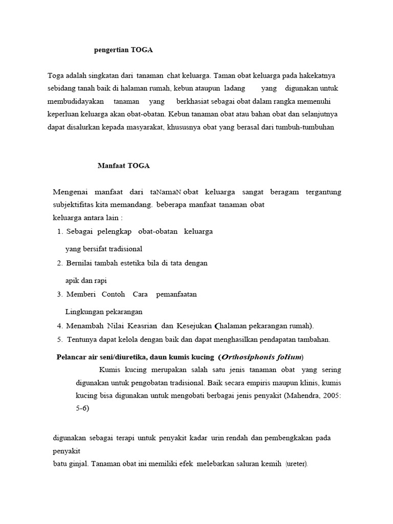 Pengertian TOGA | PDF