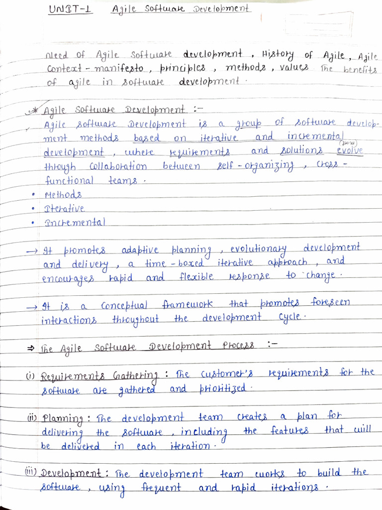 Agile Unit1 | Download Free PDF | Agile Software Development | Software Development Process